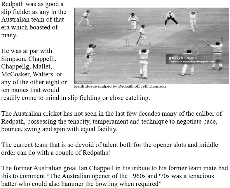 Remembering Redpath! Redoubtable Rescuer!