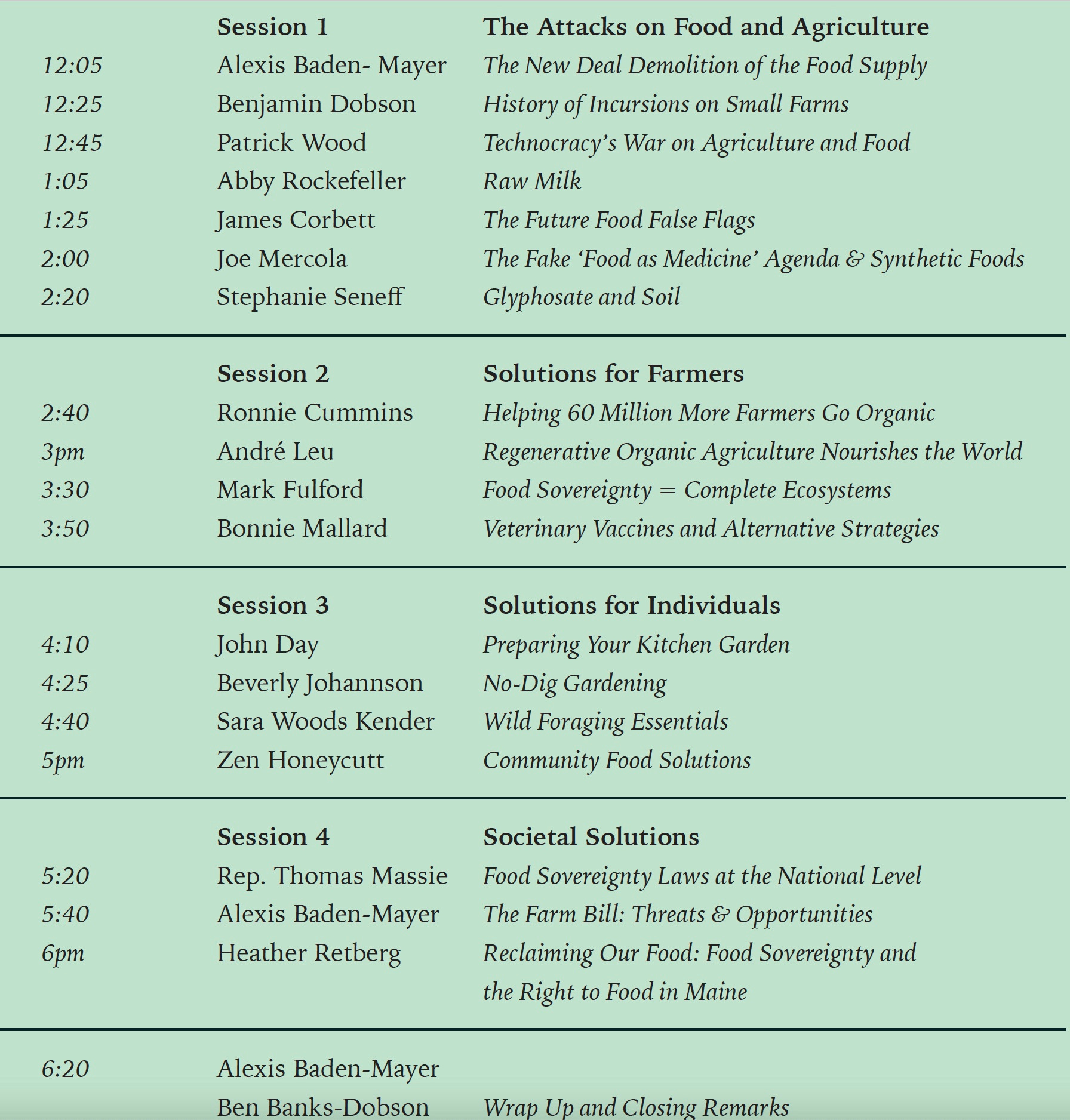 Symposium program schedule, and a short promo video