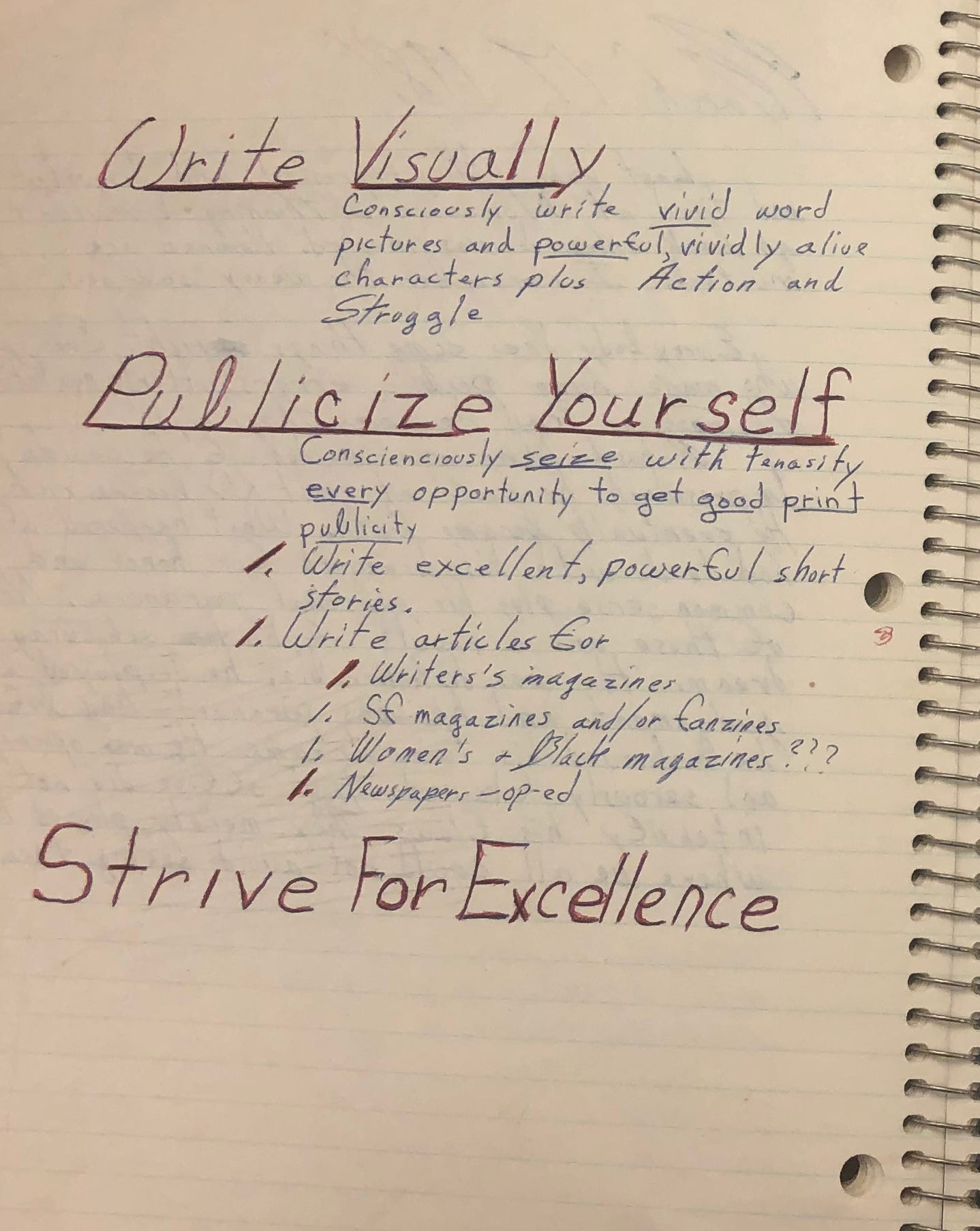 Octavia Butler's "Essentials of Success" - by Jillian Hess