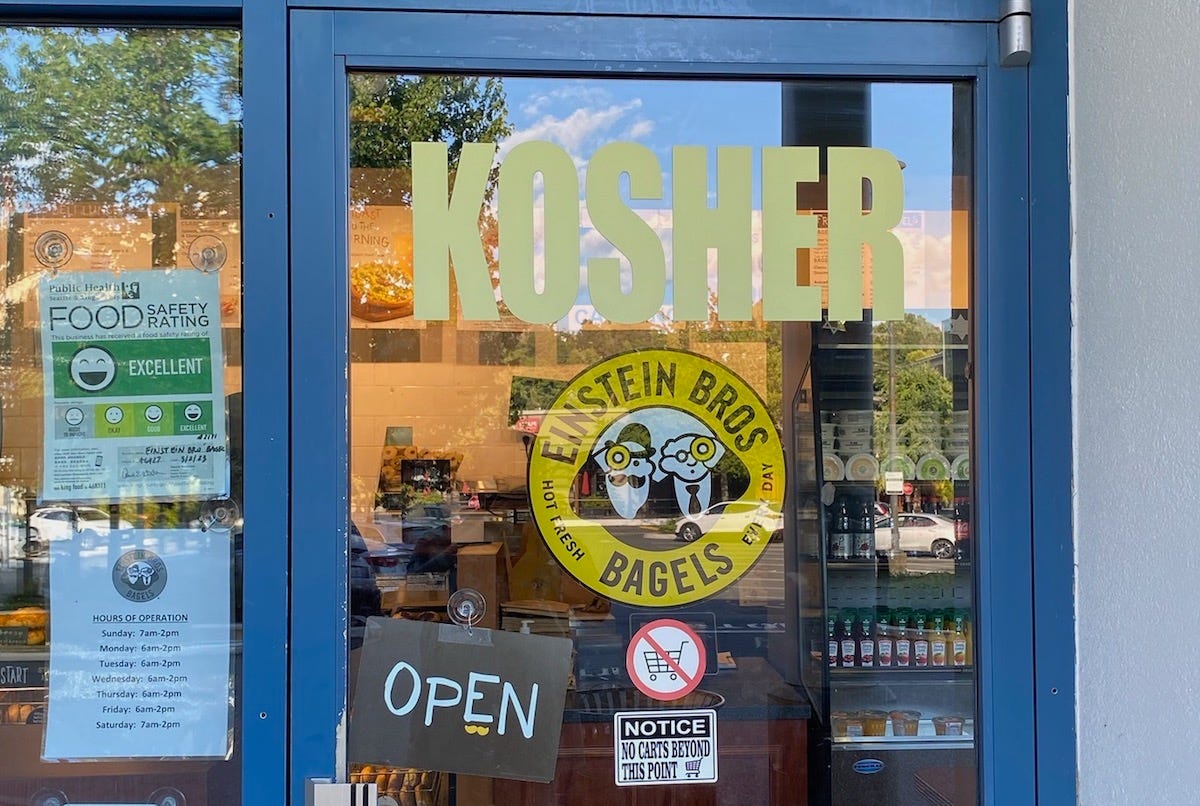Can I find a good Seattle bagel at... Einstein Bros. Bagels