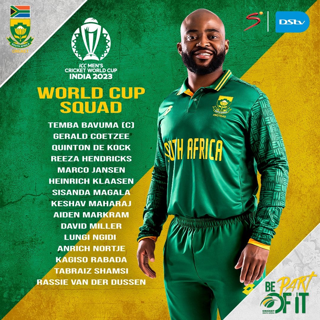 The Proteas’ pursuit for a World Cup trophy.