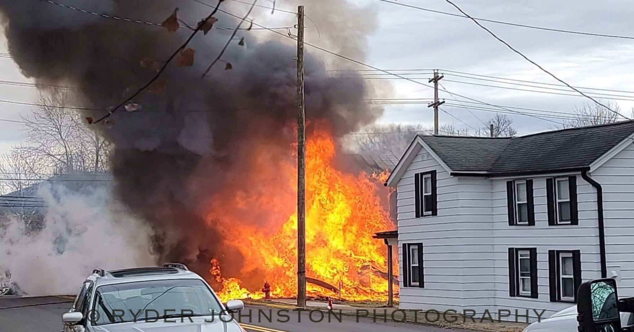 Weekend Fire Engulfs House in Luray - by Tracy Leicher