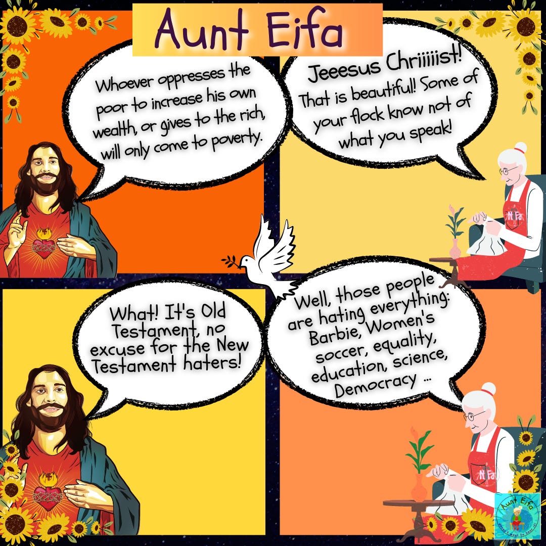 Aunt Eifa: a sassy pro-Democracy granny from Georgia.