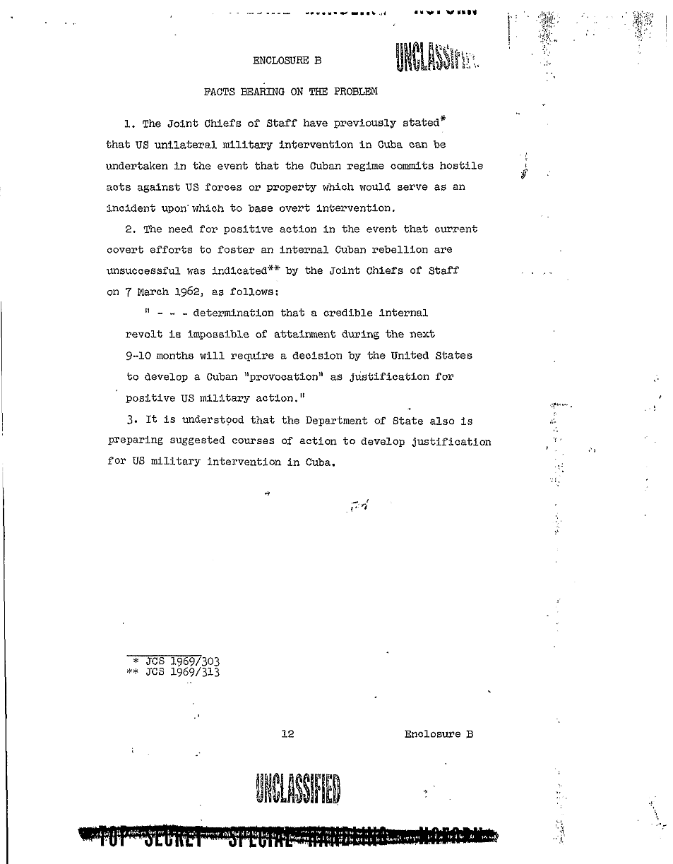 Operation Northwoods Unclassified Document