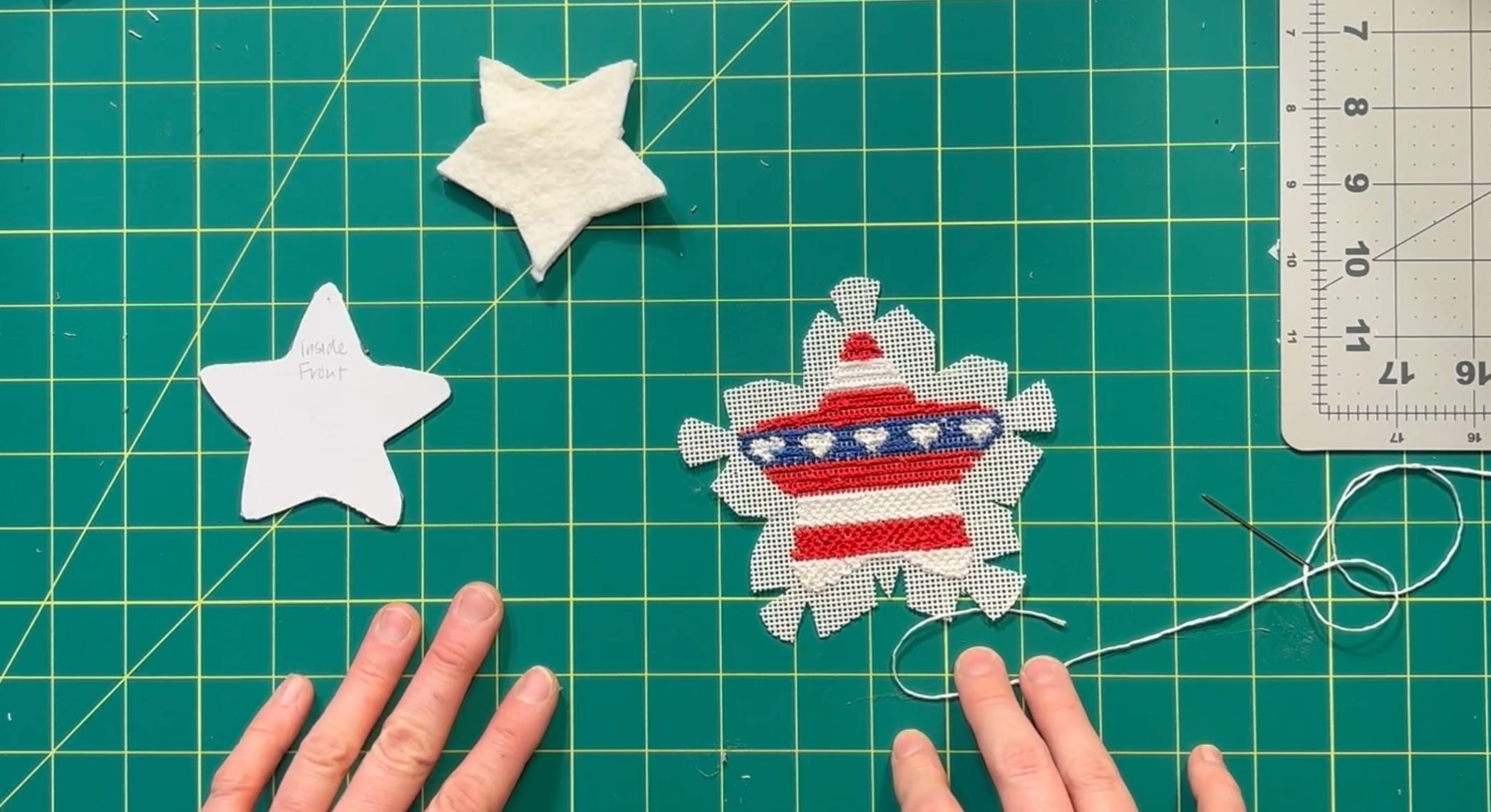 Needlepoint Finishing Fairy | needlepoint star ornament canvas