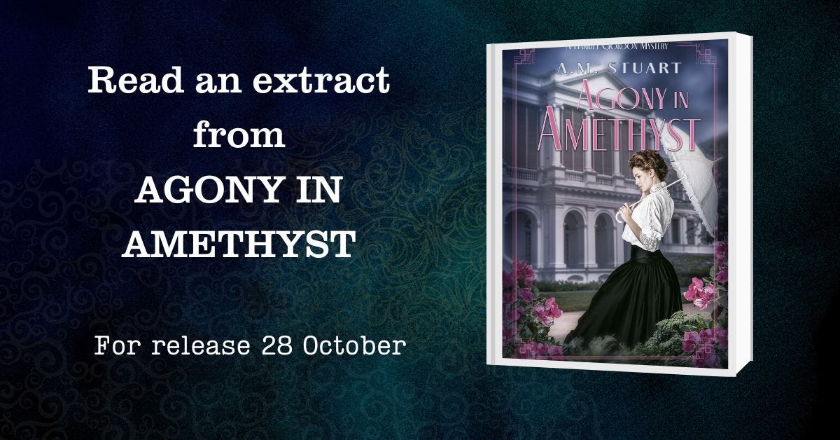Read an extract from AGONY IN AMETHYST - by Alison Stuart