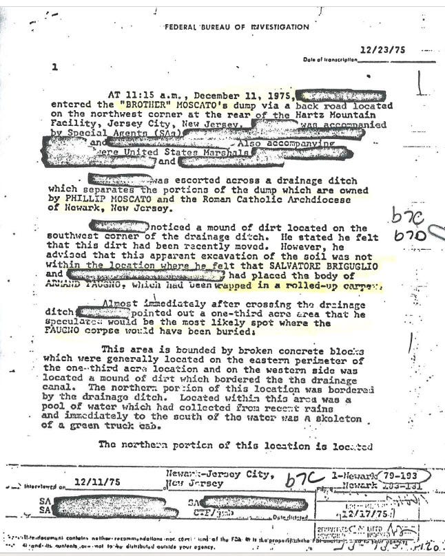49 years ago today, the FBI served a search warrant on "Brother Moscato ...