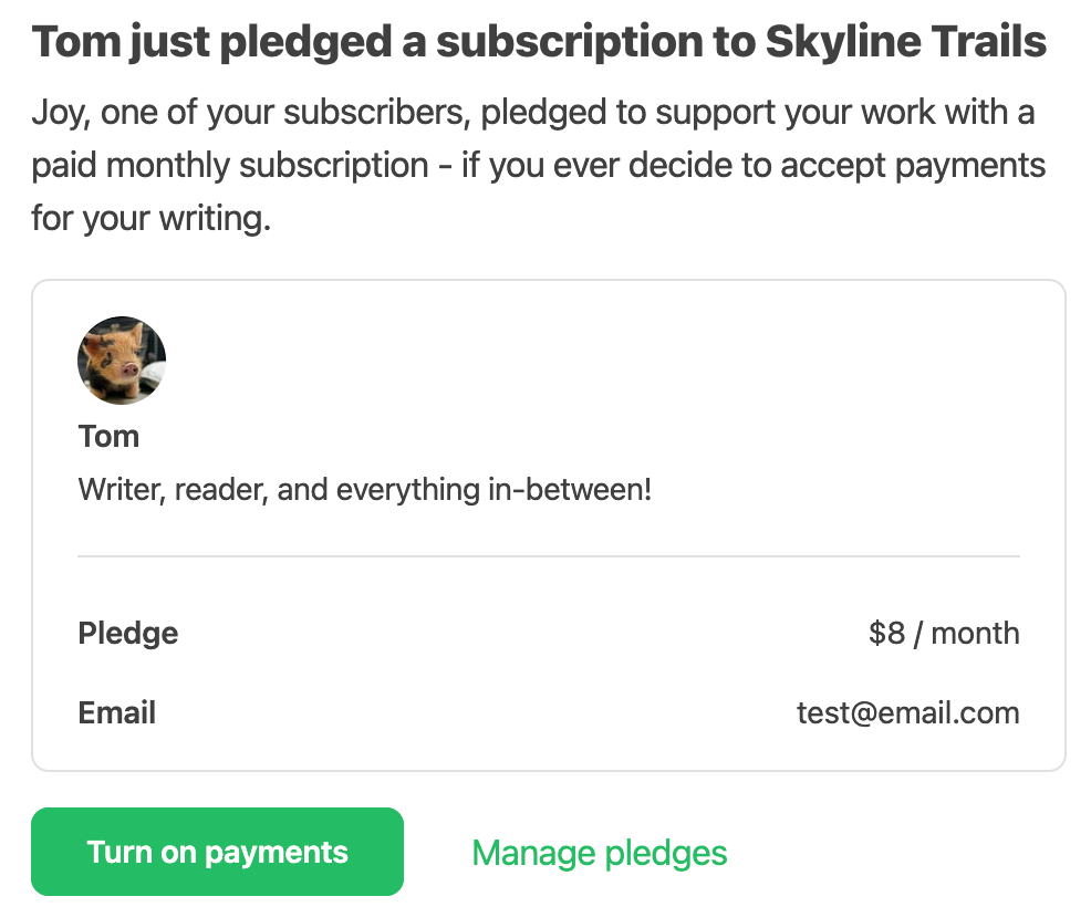 Using Pledges on Substack - Linda's Substack