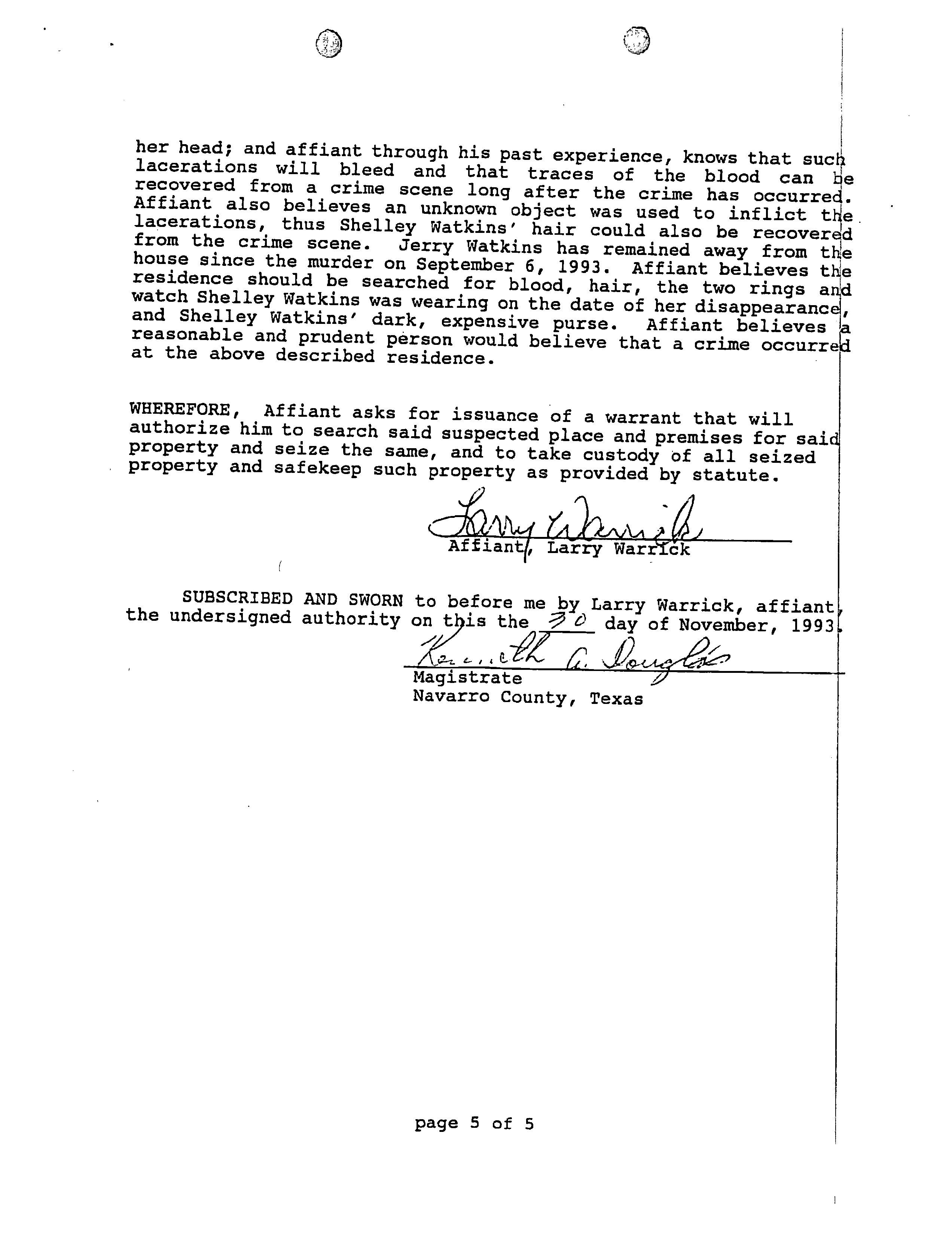 A Closer Look at that Affidavit - The Unforgotten