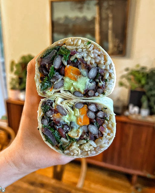 Healthy Fall Vegetarian Burrito - by Carina Wolff