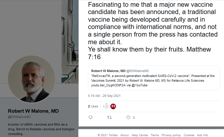 The REAL Robert Malone - Scientific Progress