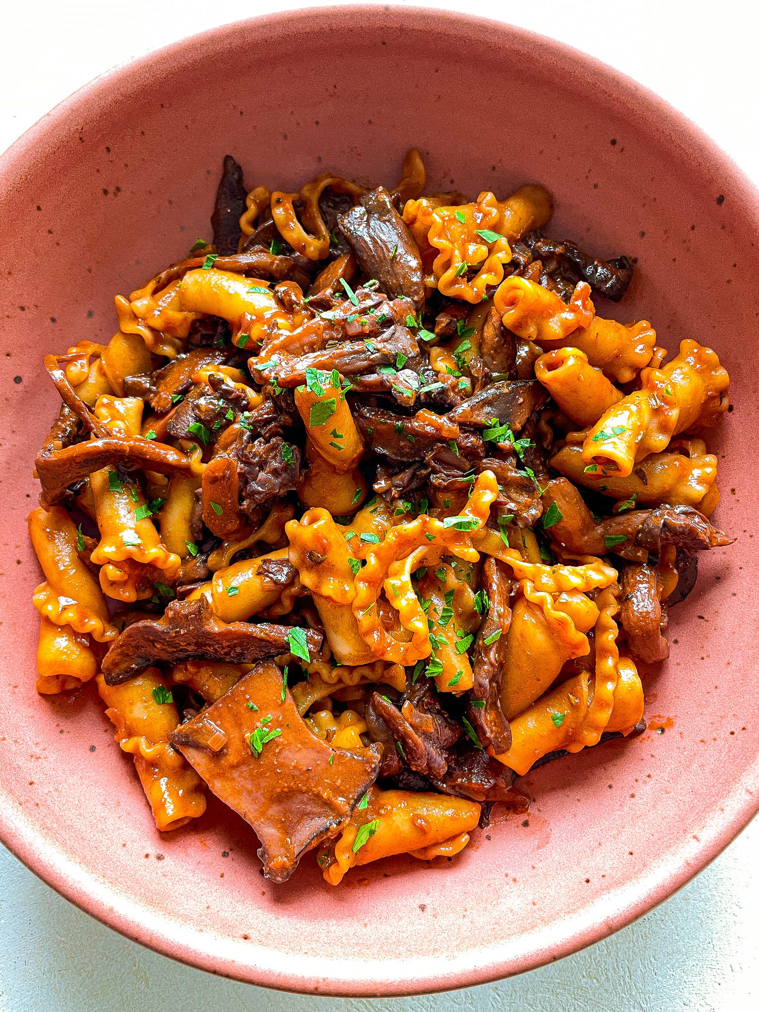 mushroom & red wine ragu - by Meryl Feinstein