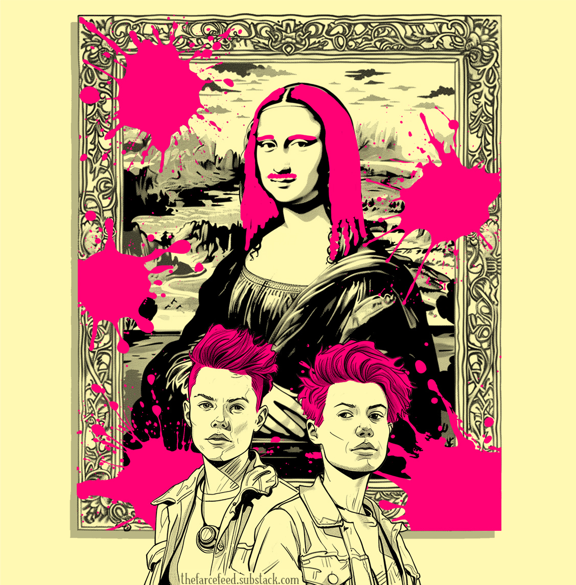 Climate Saved after Pink Haired Activists Vandalize Mona Lisa