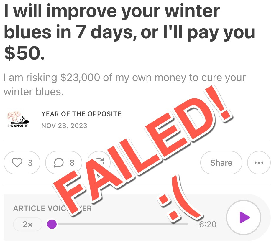 I'm Increasing My Offer - You'll be happier in 7 days or I'll pay you $500