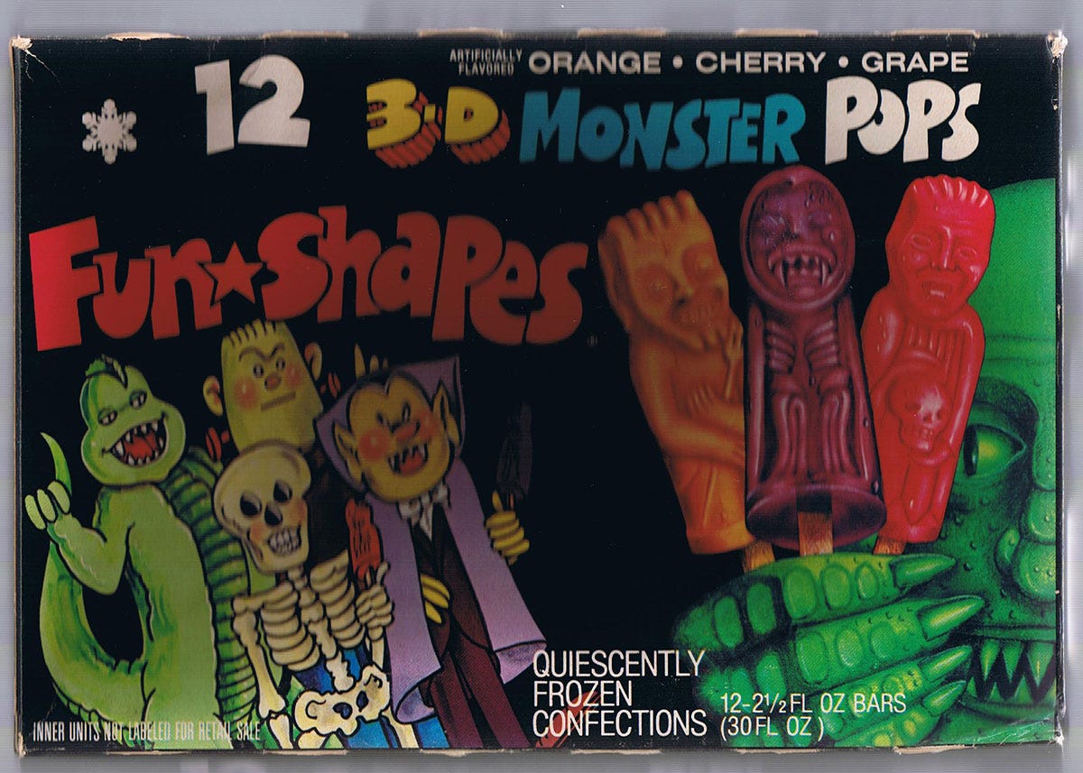 Do your remember Fun Shapes “3-D Monster Pops” Popsicles?