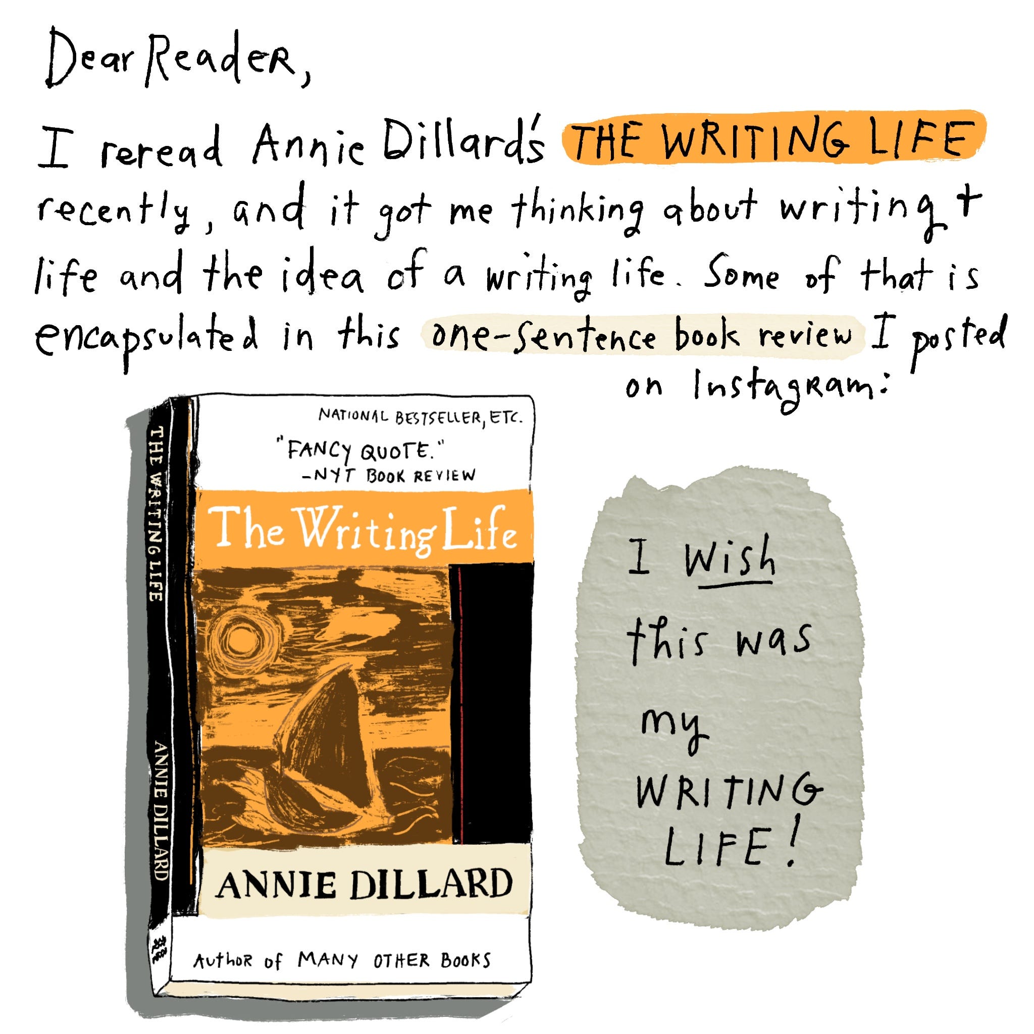 Annie Dillard's Writing Life vs. Mine