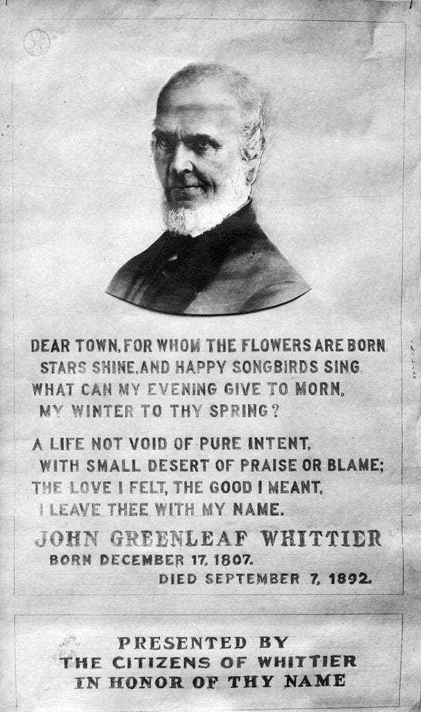 Poet John Greenleaf Whittier - Part One