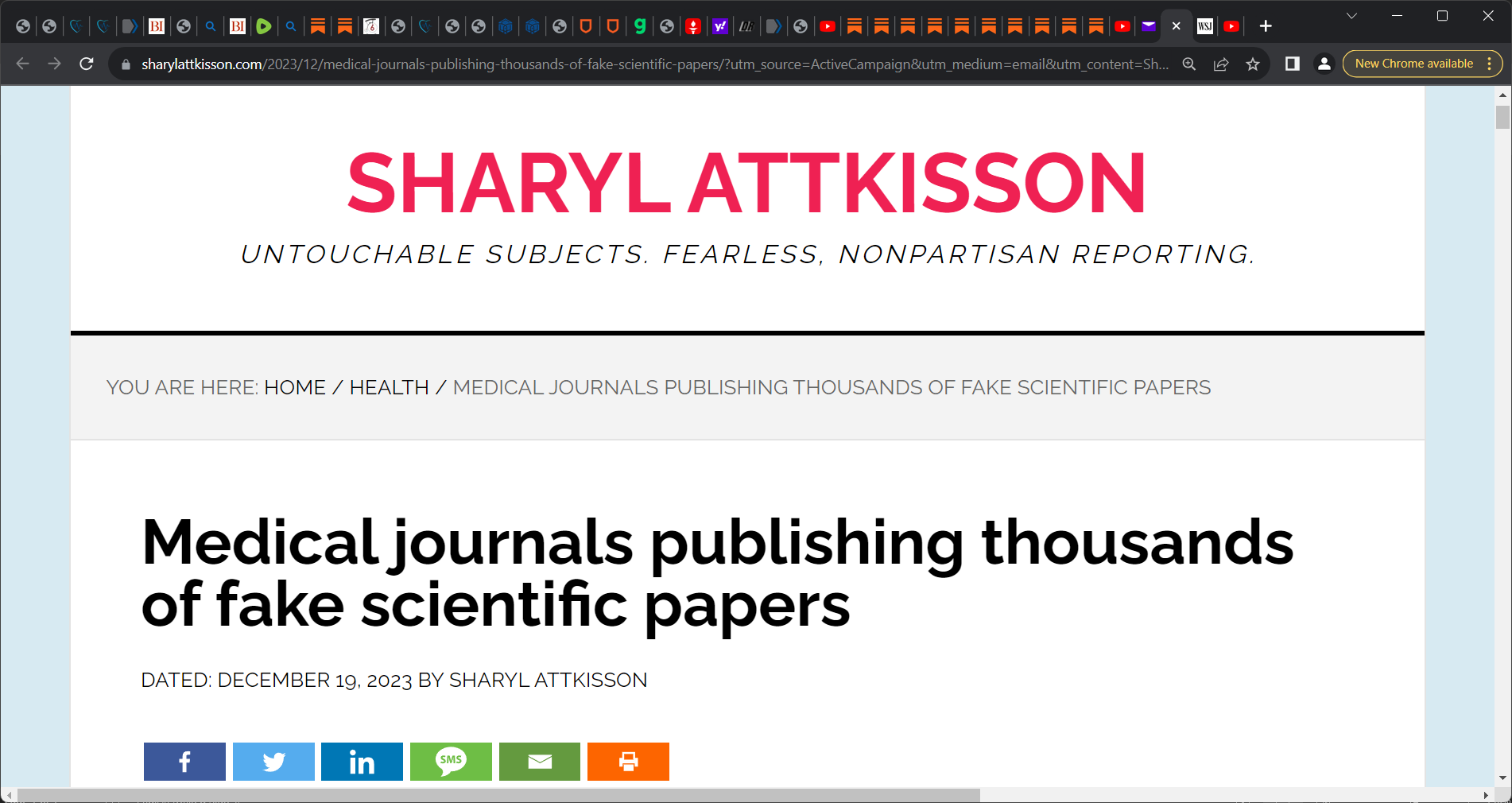 'Medical journals publishing thousands of fake scientific papers' (by ...