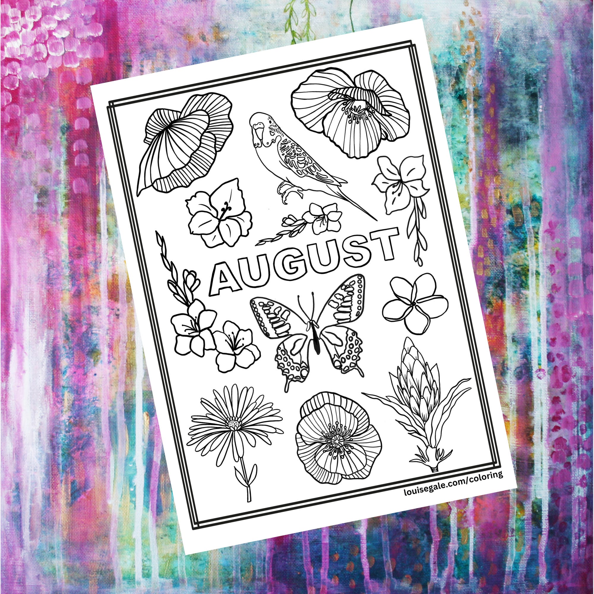 Download Your FREE August Coloring Page Printable