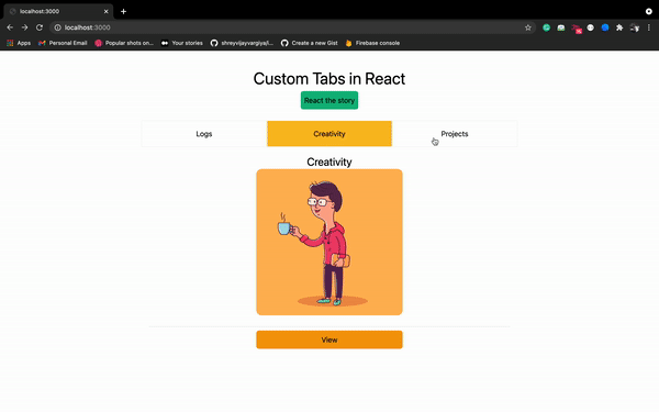 5 steps to develop Custom tabs in React