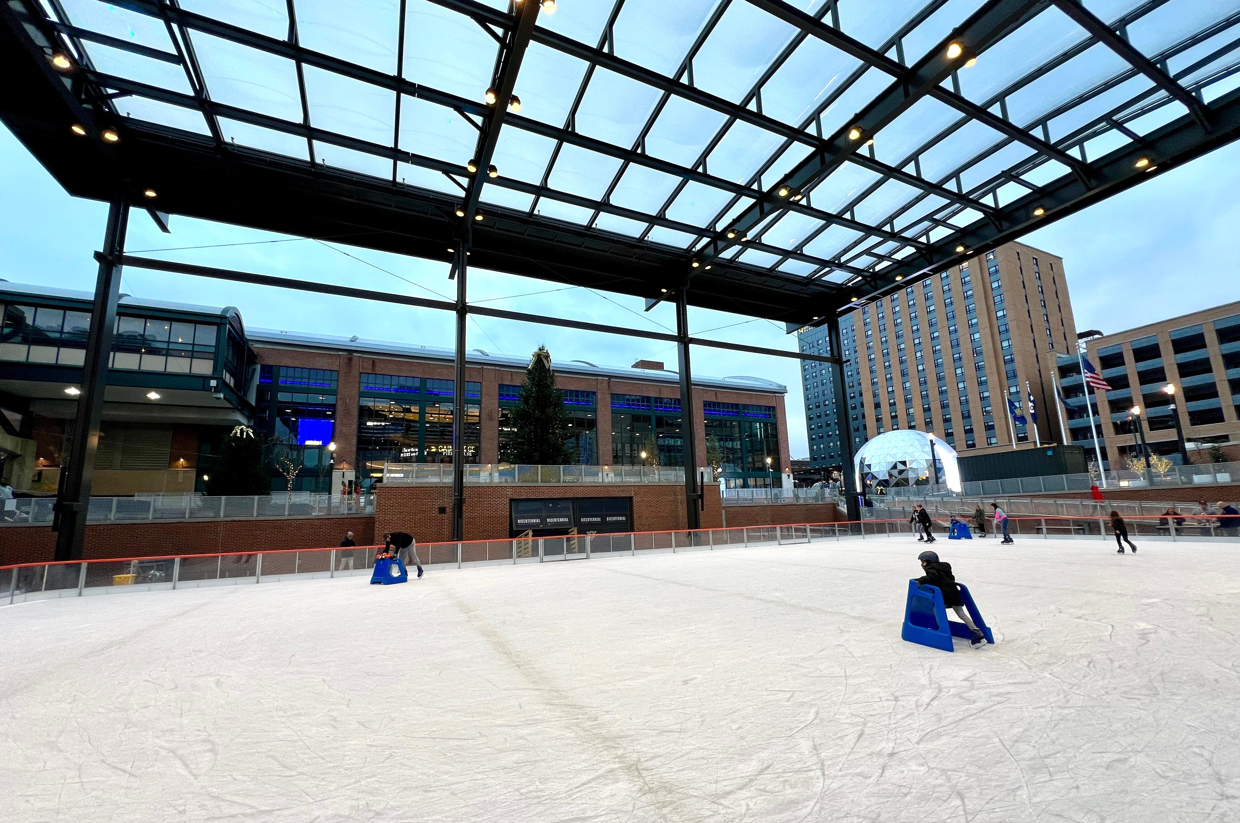 Pacers' ice skating rink is now open outside Gainbridge Fieldhouse ...