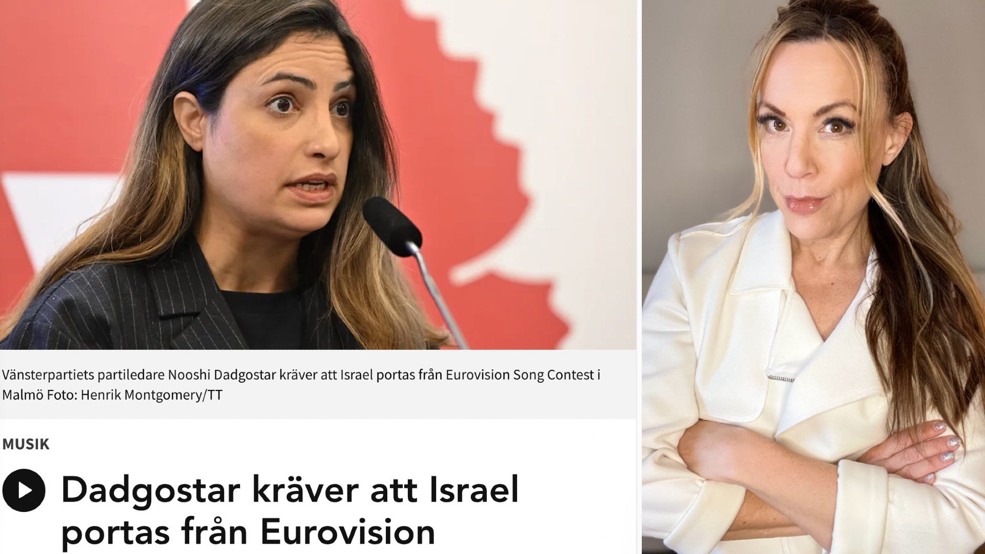 Flirtar Nooshi Dadgostar med Hamas fan club?