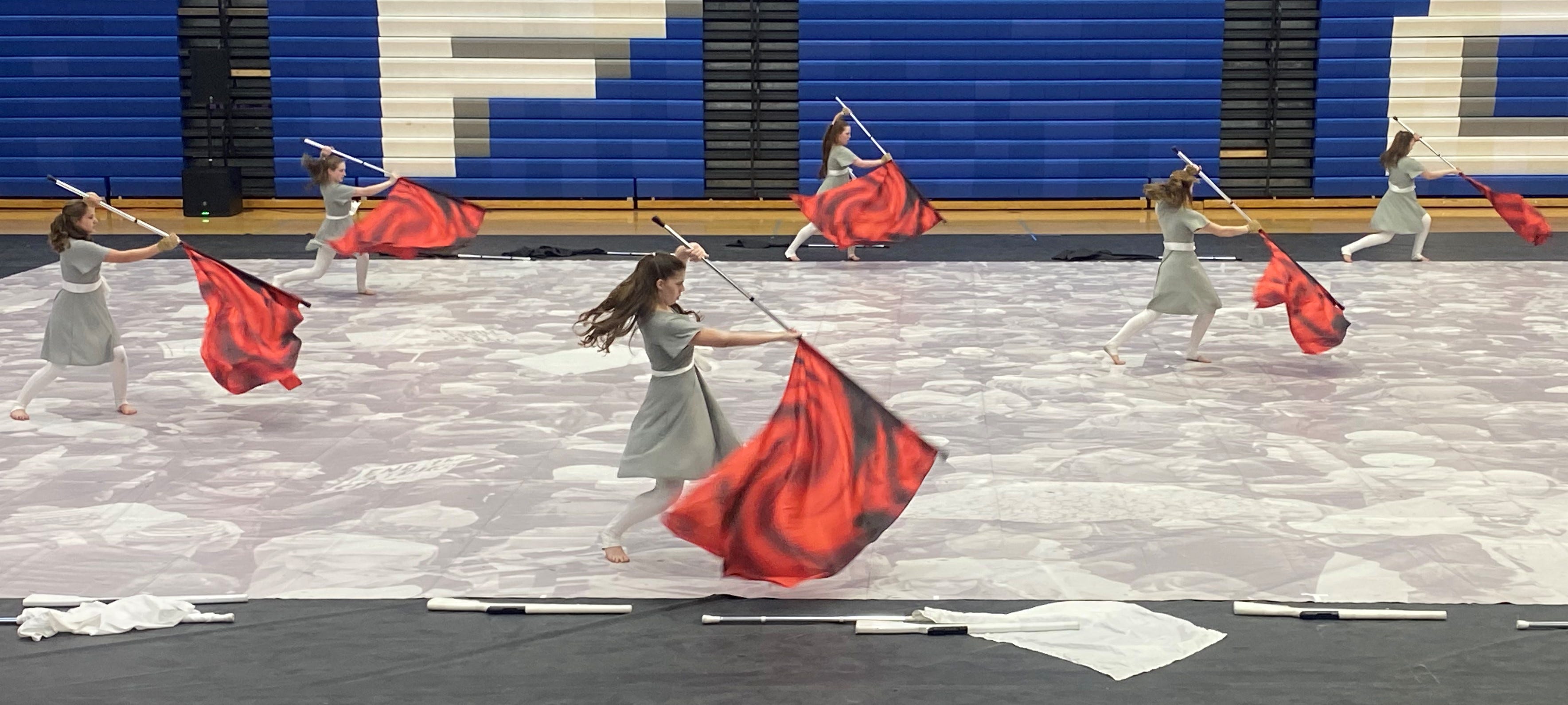 Kokomo, Northwestern color guards make state