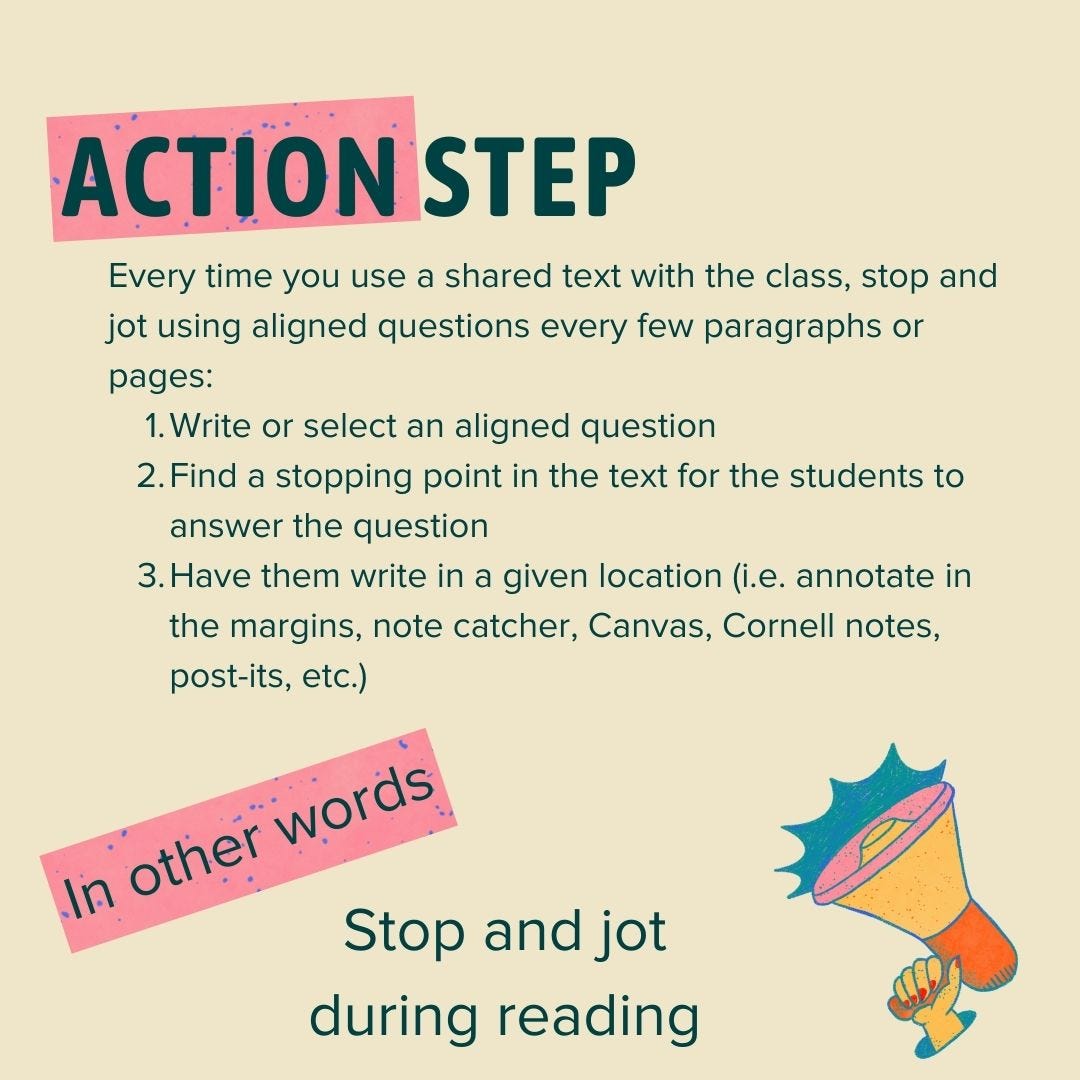 Action Step of the Week: Stop and Jot - EduCoach by Jo Lein