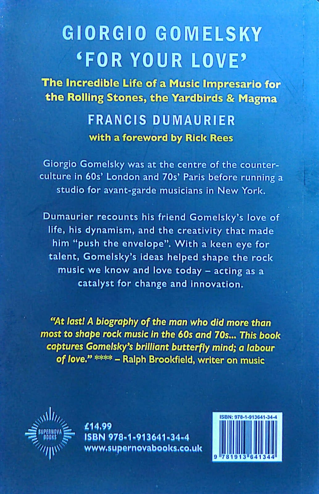 Gomelsky book by Francis Dumaurier gets published!