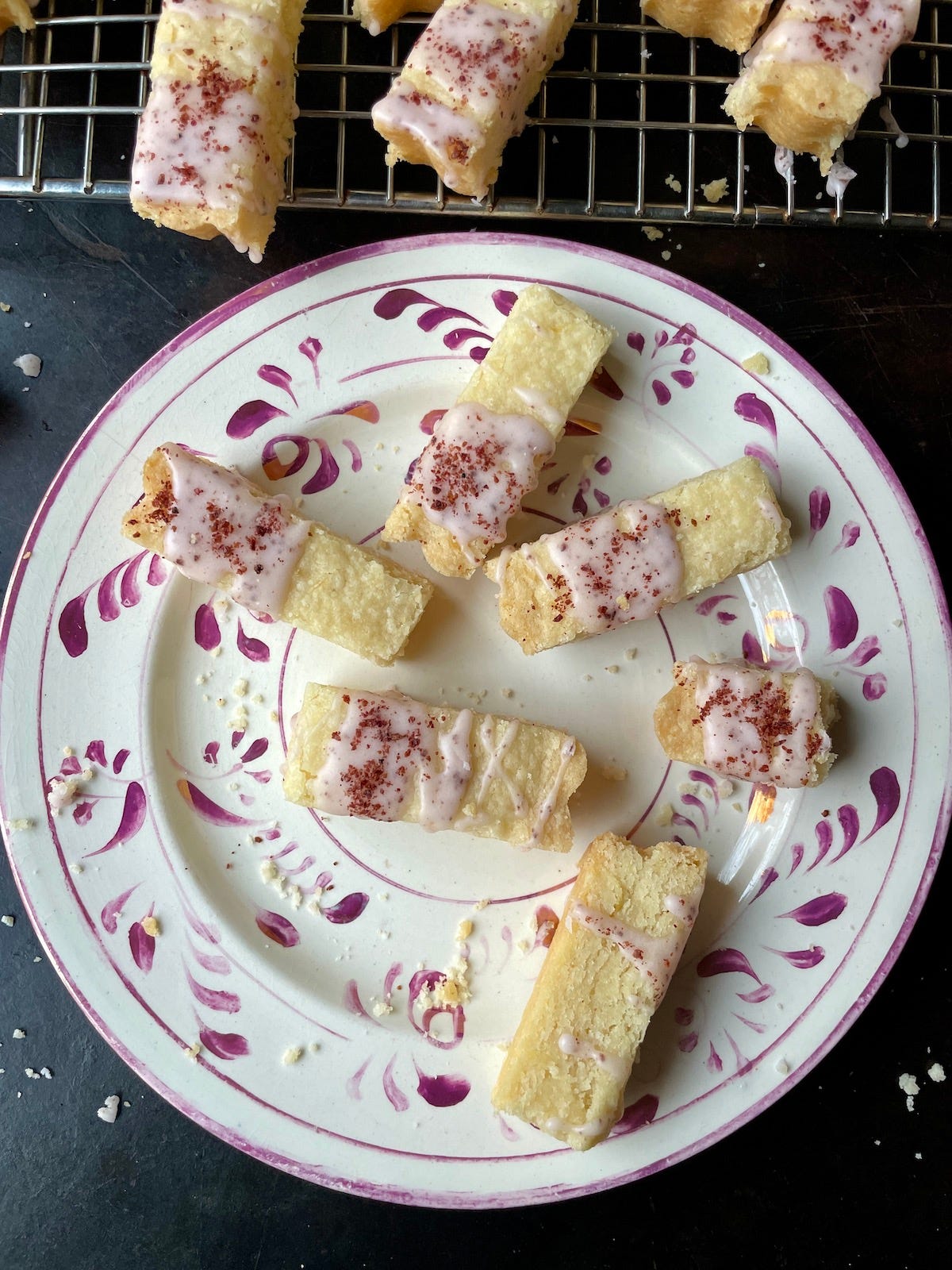 Lemony Shortbread with Sumac Glaze - by Susan Spungen