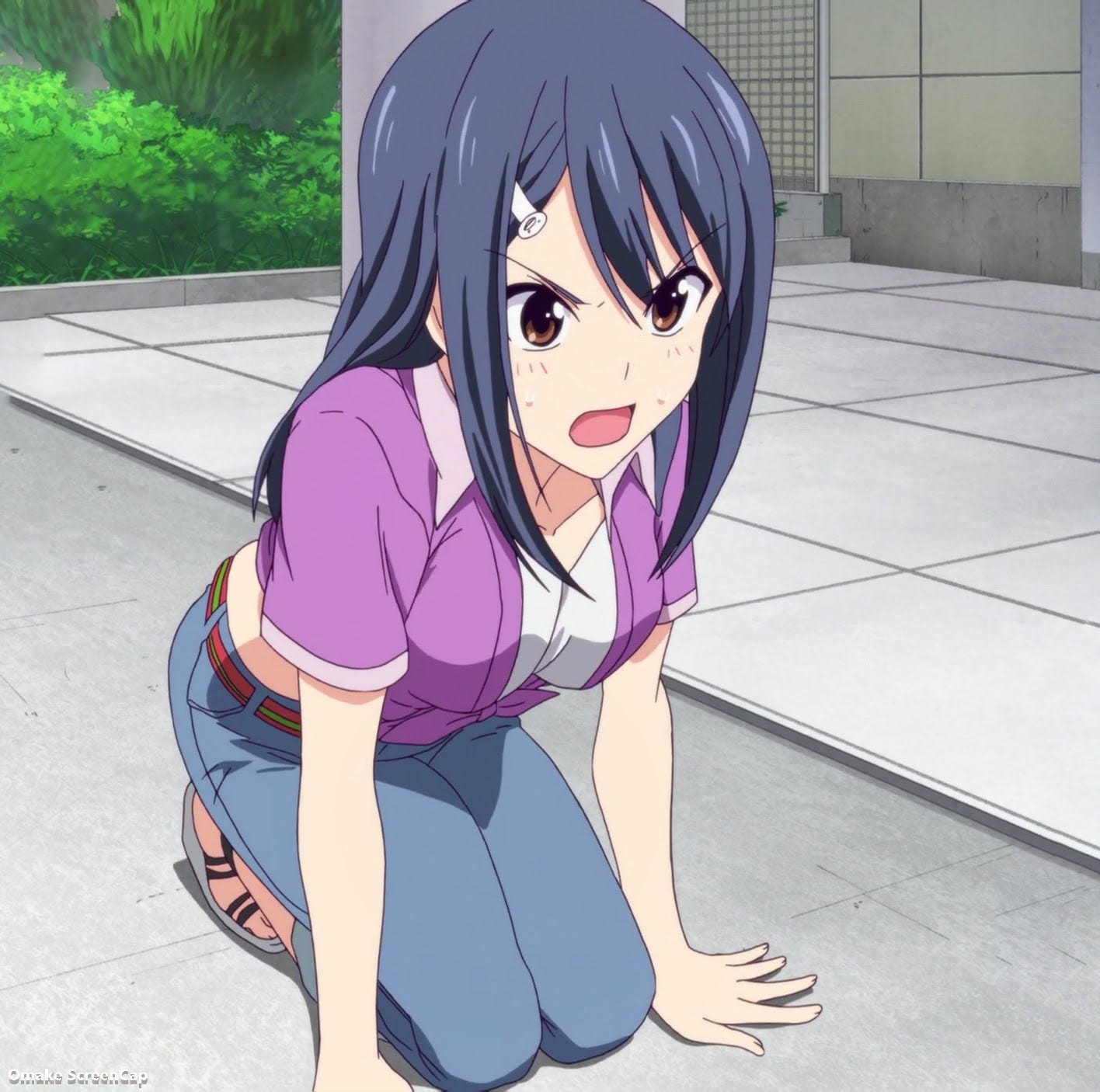 Omake ScreenCap - Aho Girl - Episode 5 - Morals Rep Kneels Down