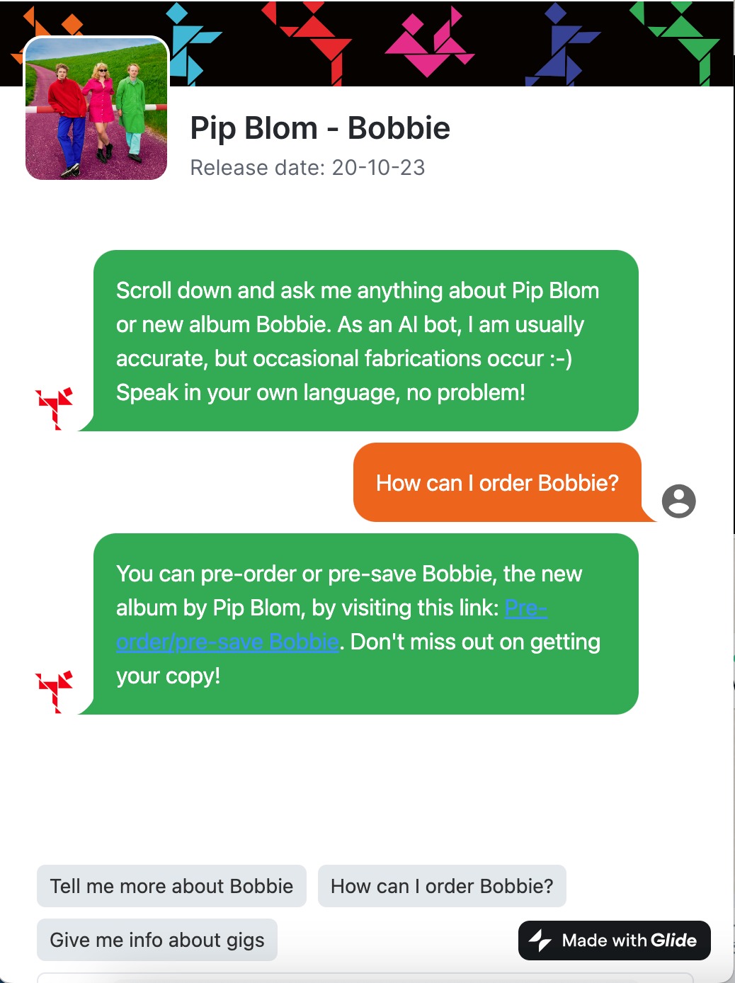 We proudly present: ASK PIP BLOM!