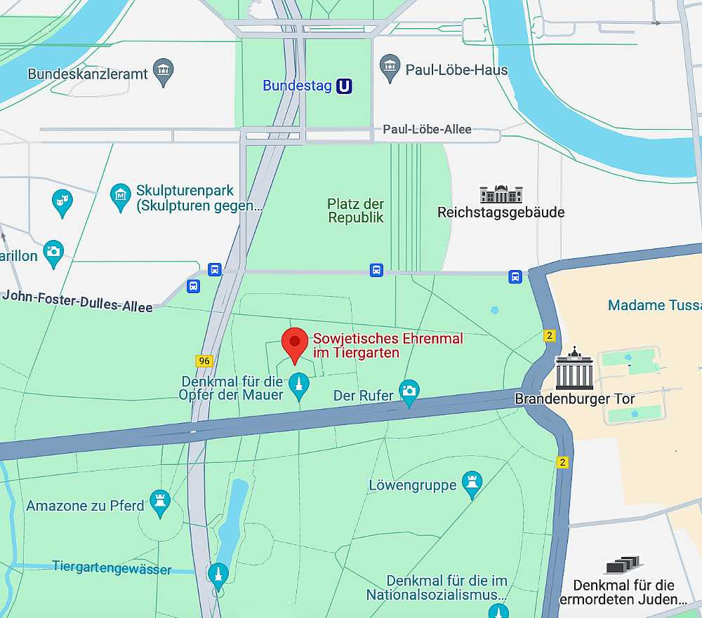 The Soviet War Memorial in the Berliner Tiergarten.