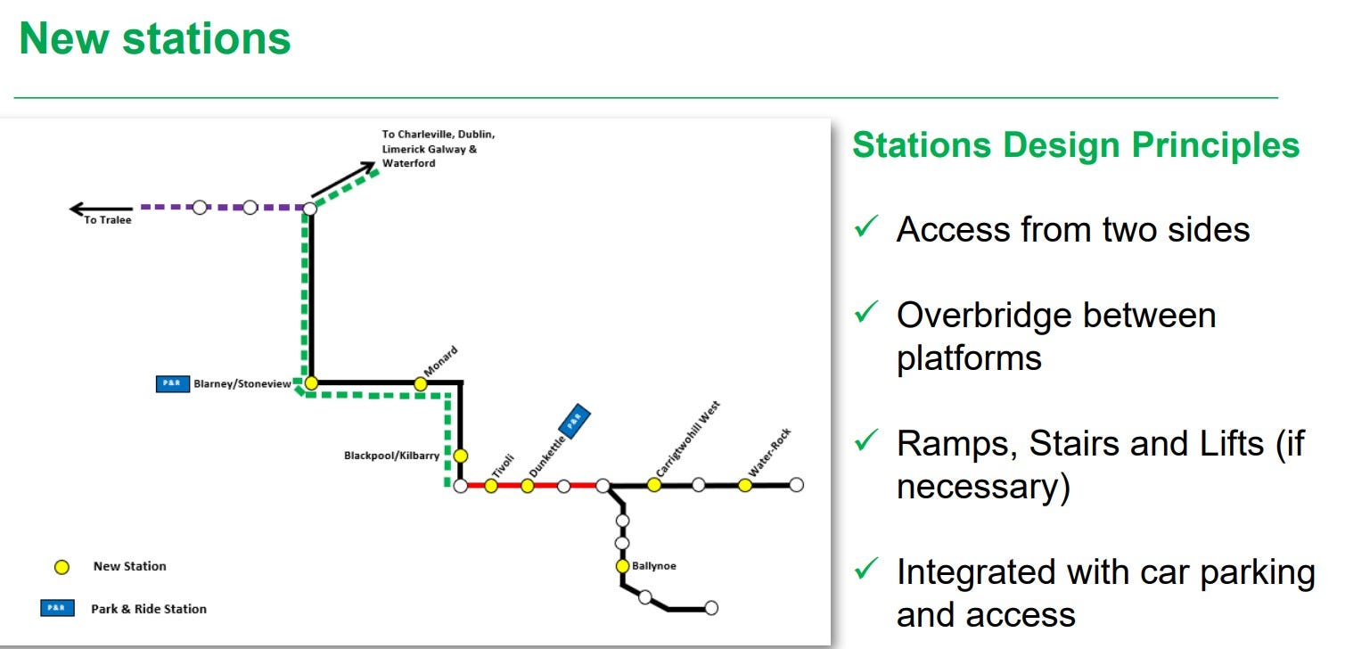 8 new train stations are planned for Cork