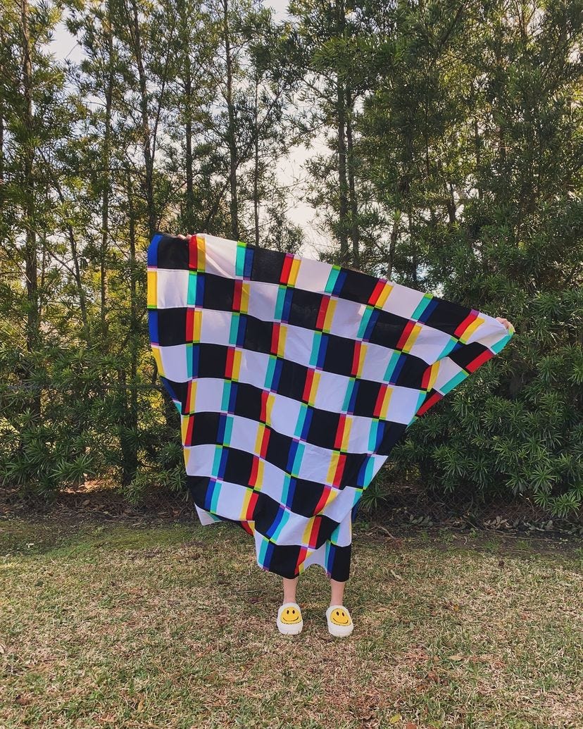 Psychedelic quilts and sewing patterns by Modern Groove Quilts