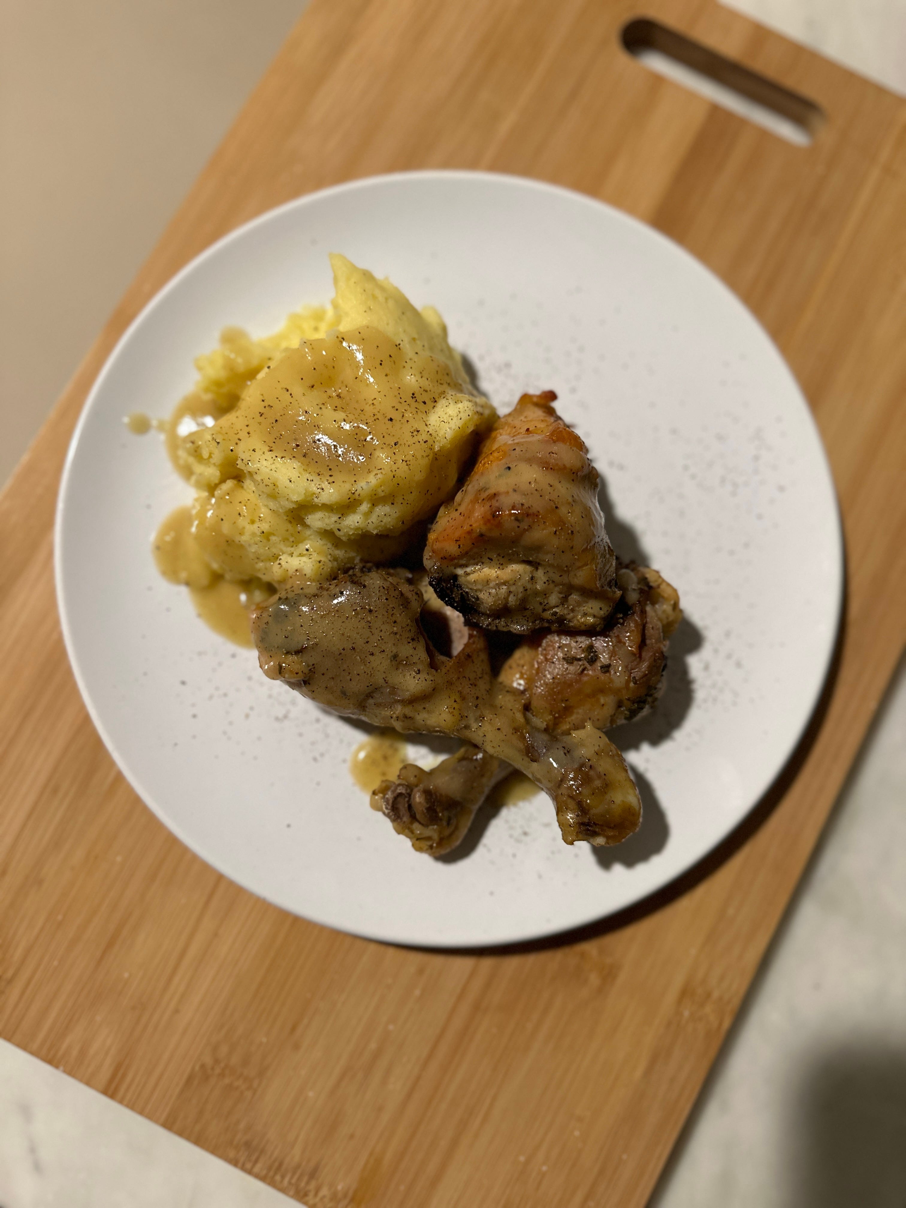 Chicken Confit with Herbs, Shallots & Garlic