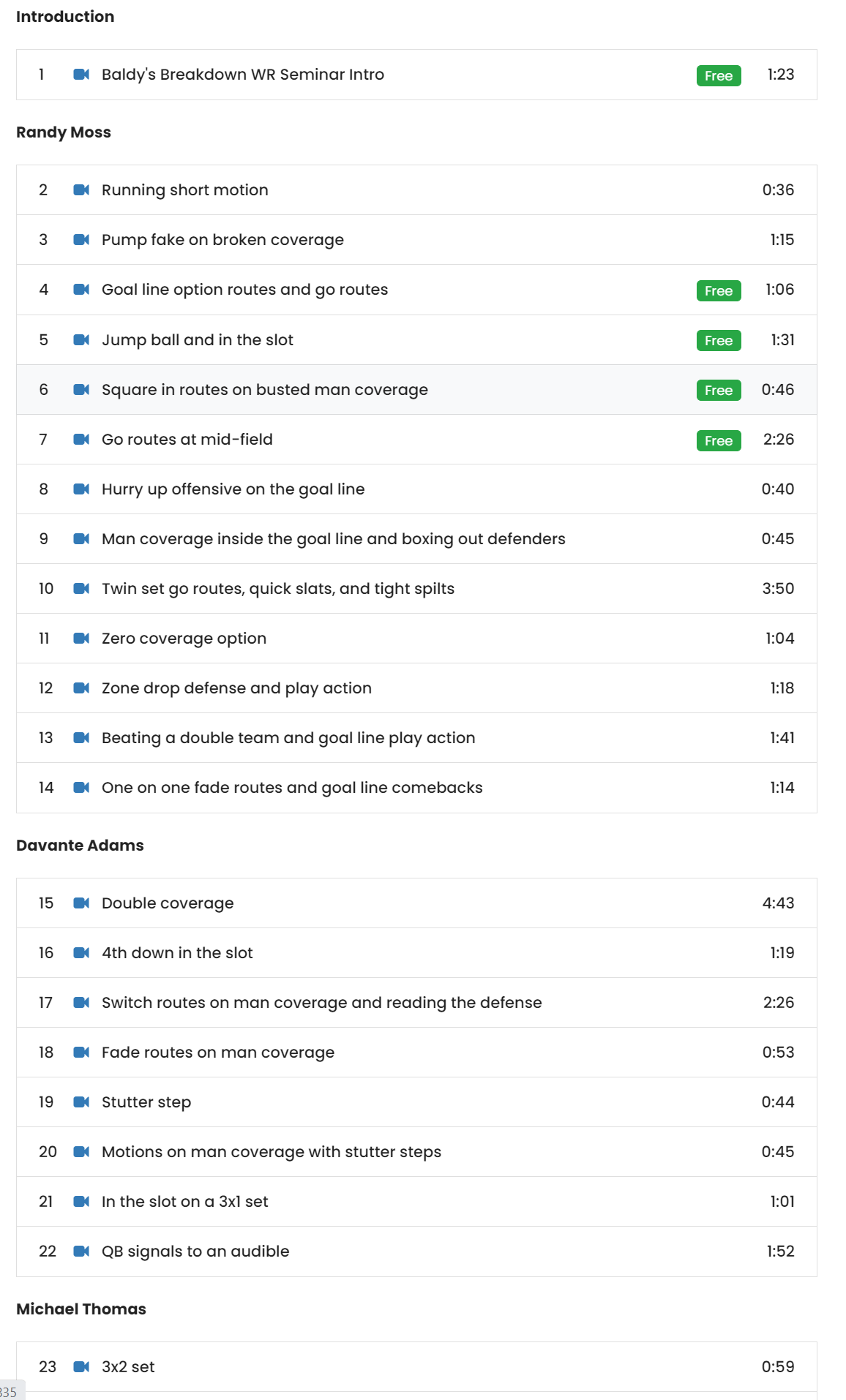 Baldy`s Breakdown: Wide Receiver Seminar