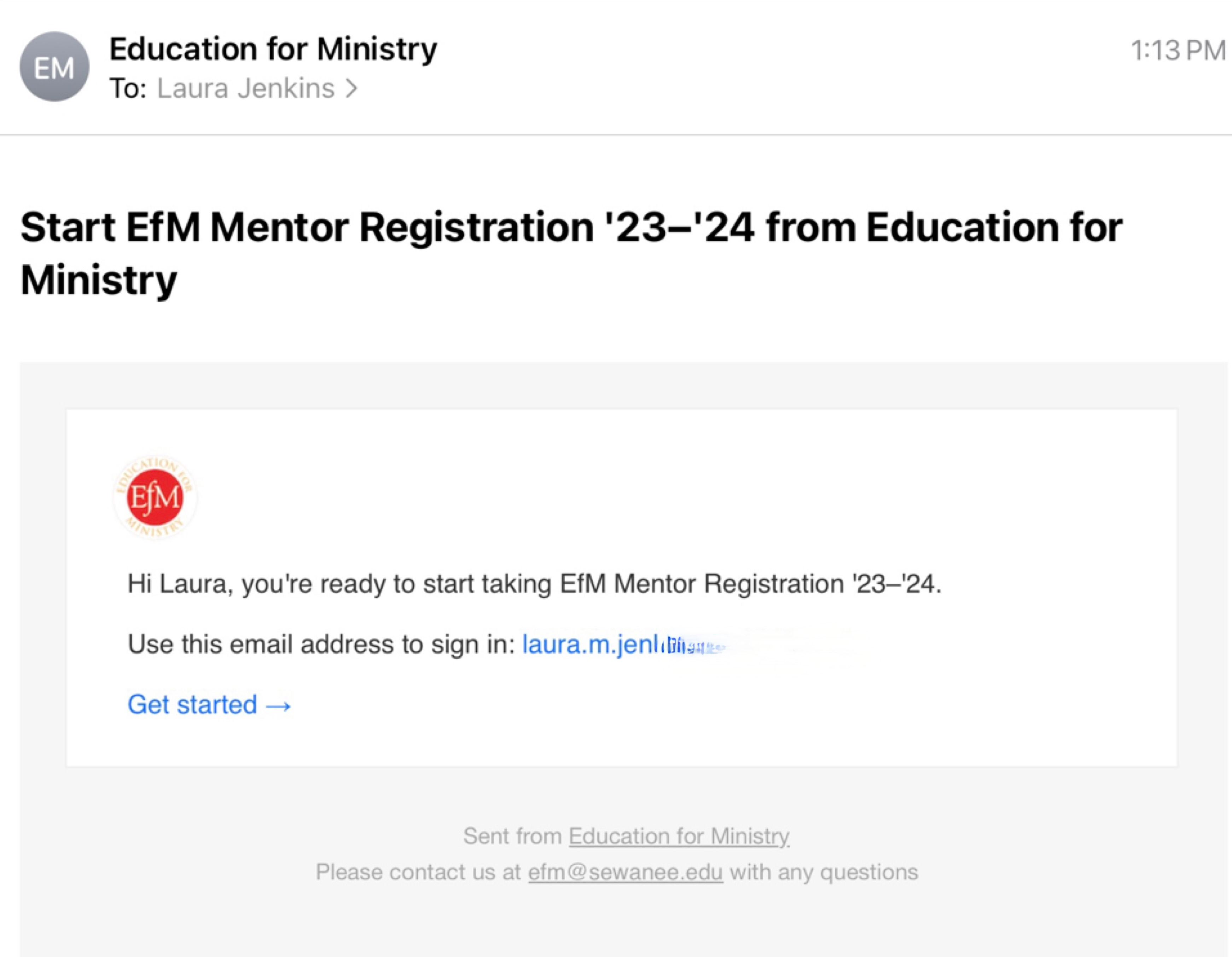 I Survived... EfM Mentor Registration!