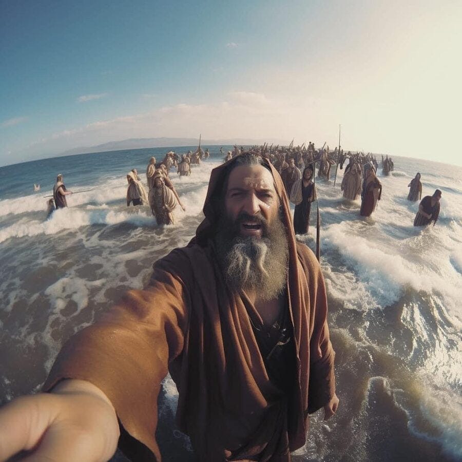 Collection of Memes We Like. The Story of Exodus … in A.I. Selfies