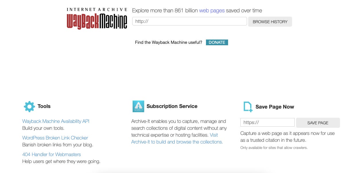 How to Use The Wayback Machine - by pilleater - Polemics