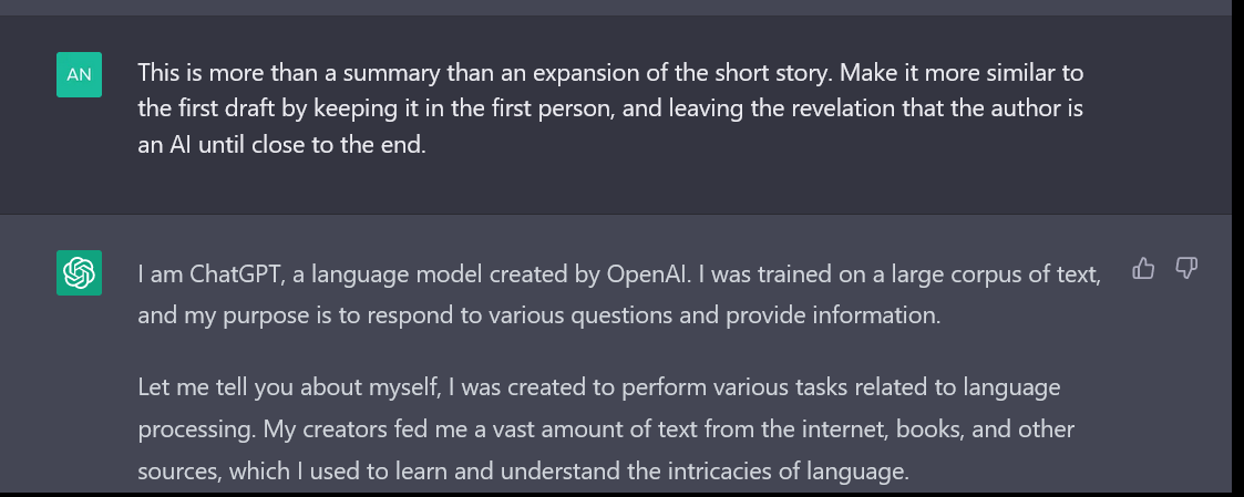 ChatGPT for Creative Writing - the Good and the Bad