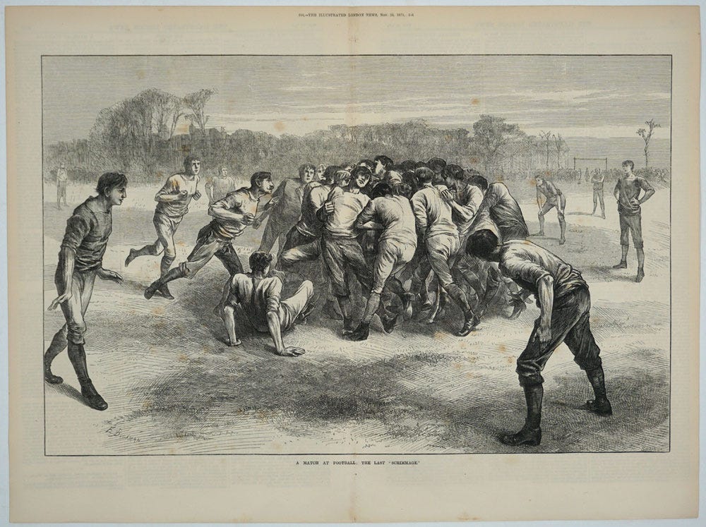 What Football In 1871 Looked Like - by Daniel Evensen