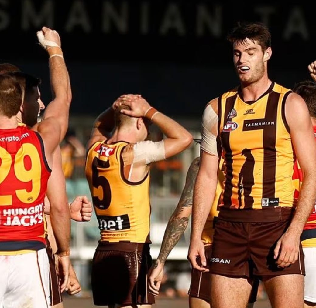 Player Ratings: Hawks vs Crows (R6) - by Andrew Weiss