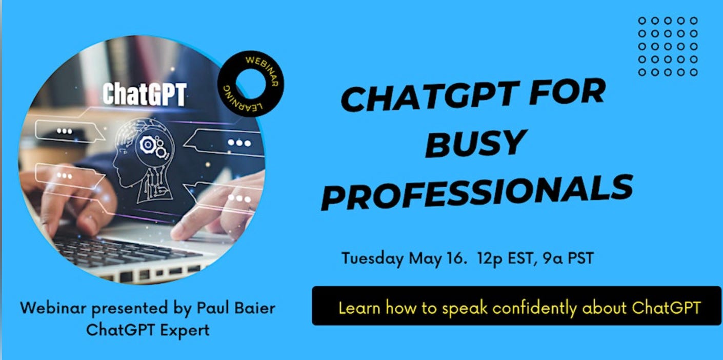 ChatGPT for Busy Professionals Webinar