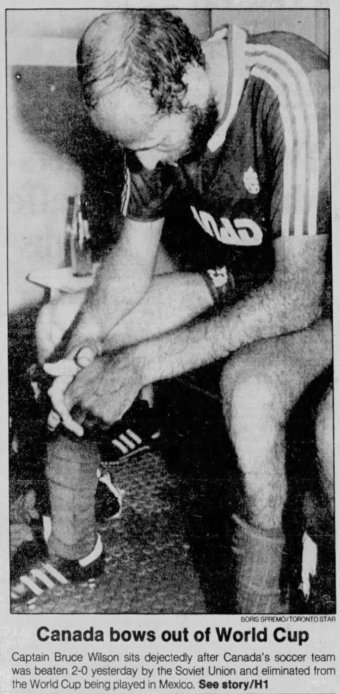 Newspaper Coverage of Canada's 1986 World Cup