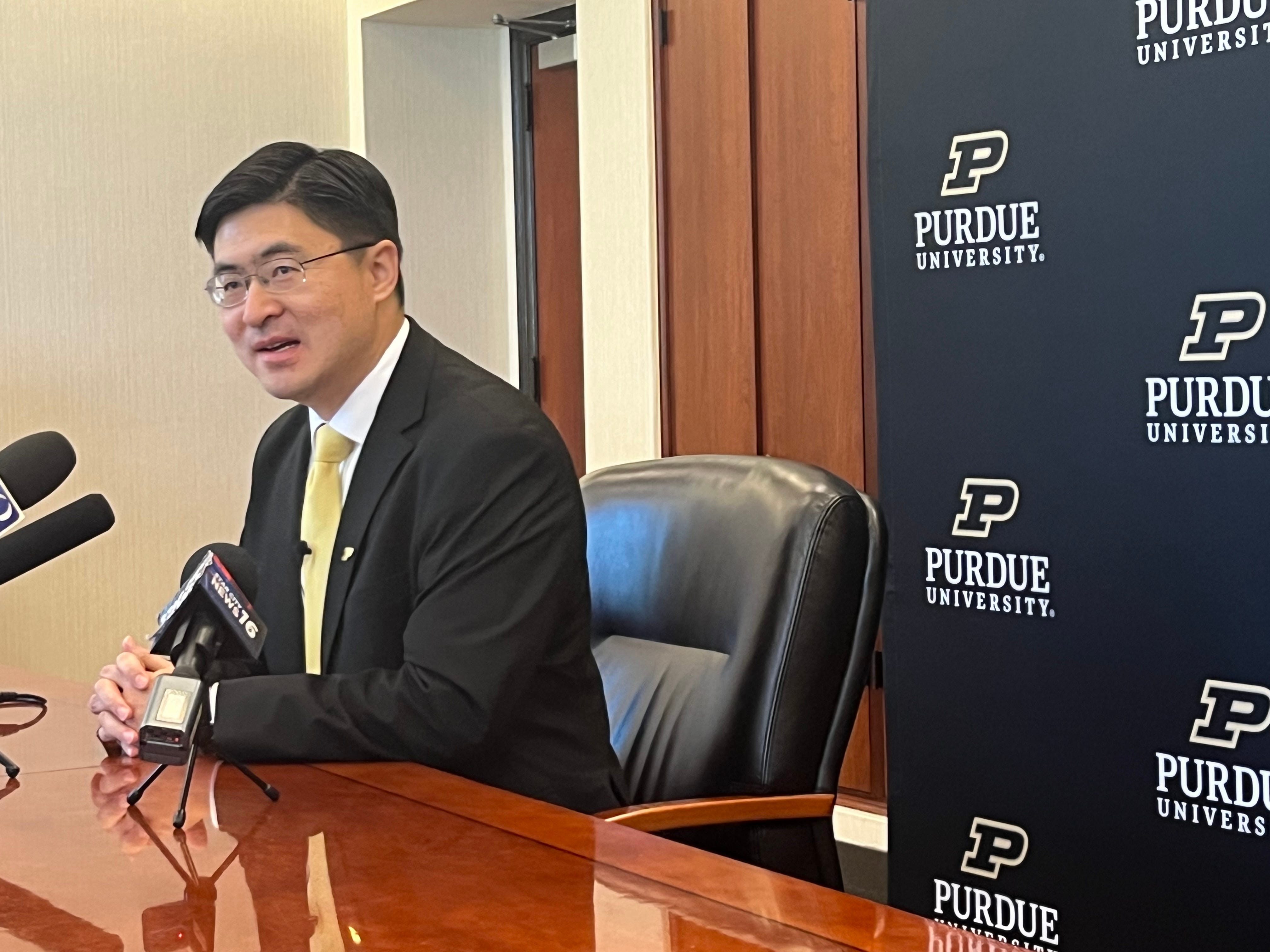Mung Chiang talks Purdue enrollment, local water, campus priorities