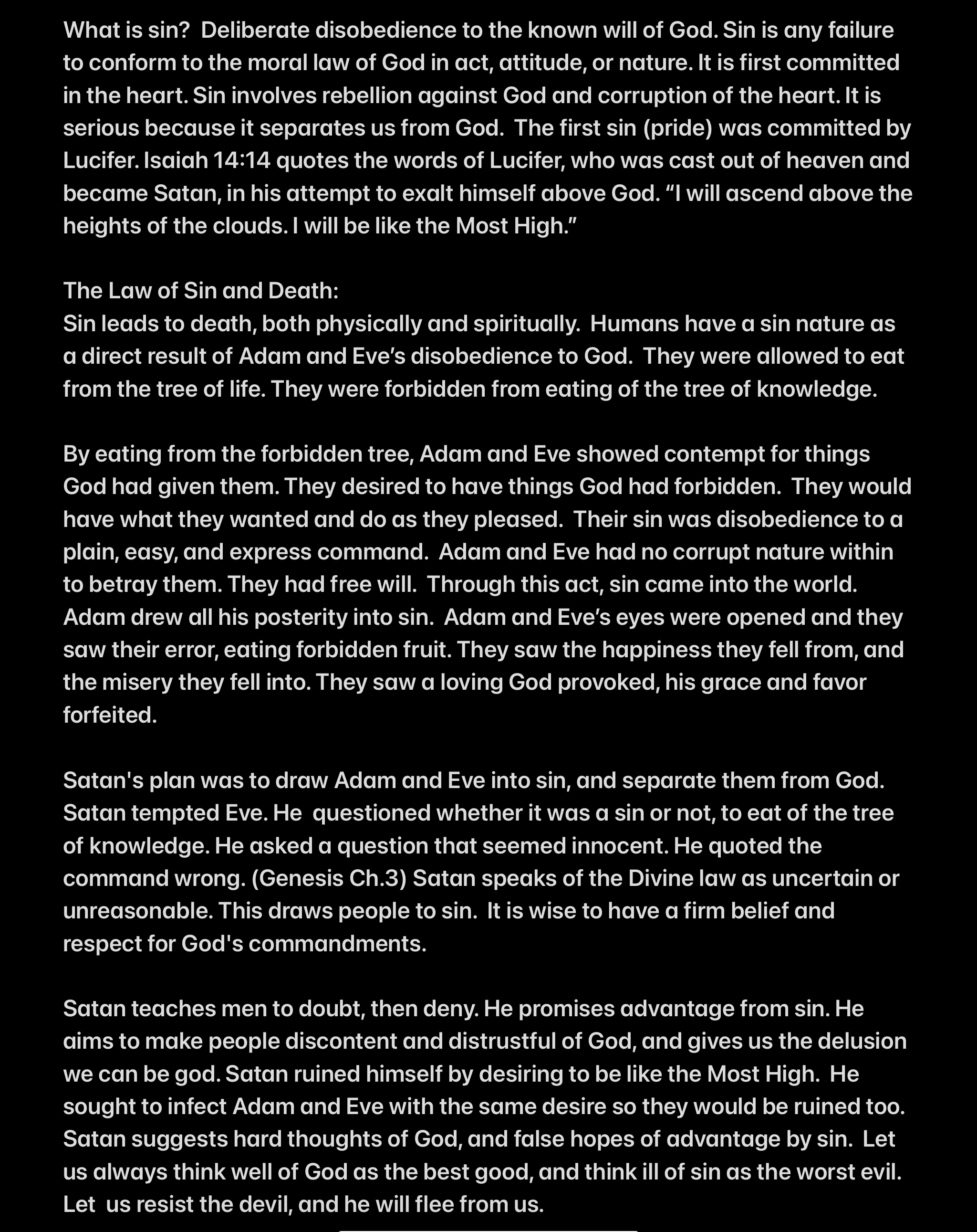 What is Sin? - Gospel of Jesus Substack