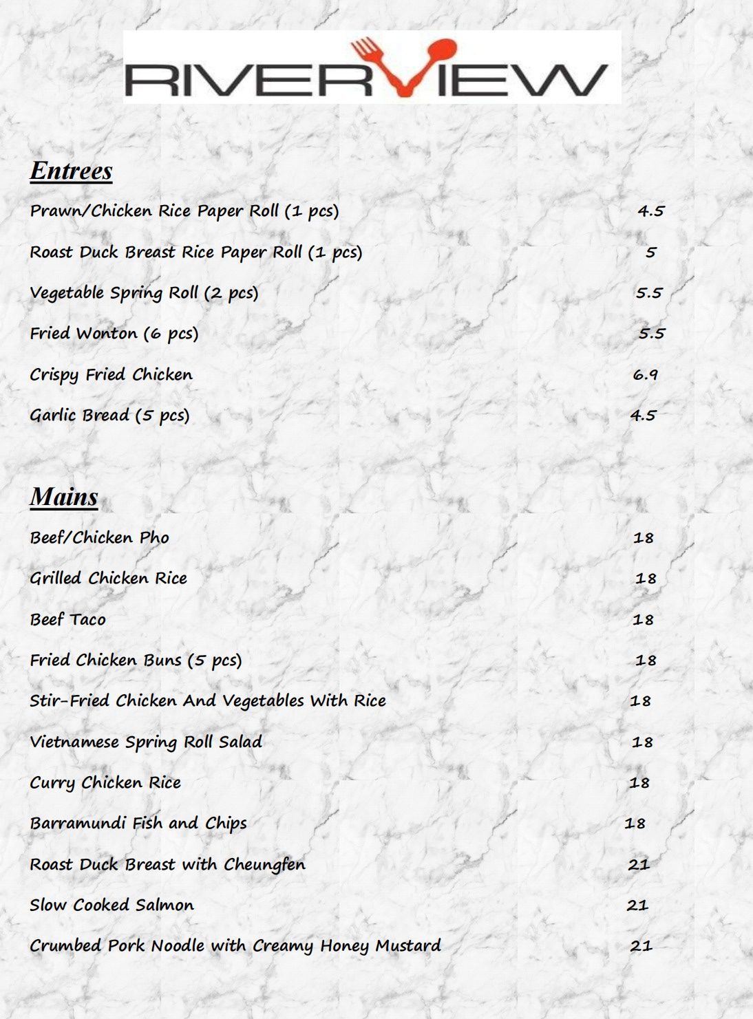 RIVERVIEW VIETNAMESE | Heads Up Launceston Food Guide