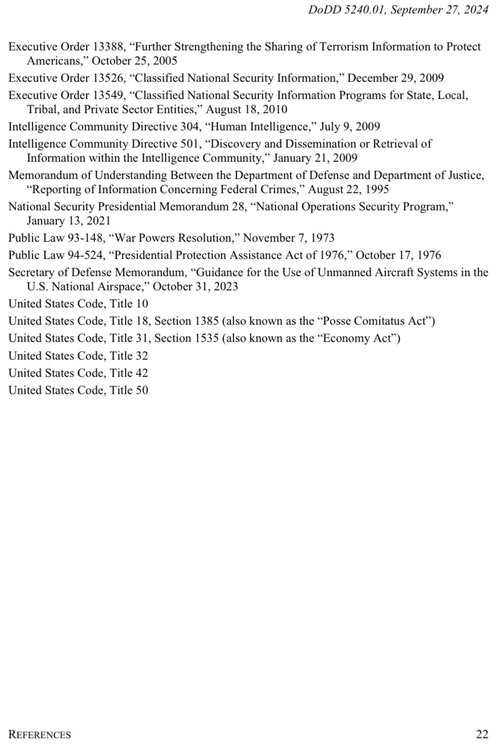 The DoD Quietly Reissues DoD Directive 5240.01, Expanding the Use of Lethal Force Against U.S ...