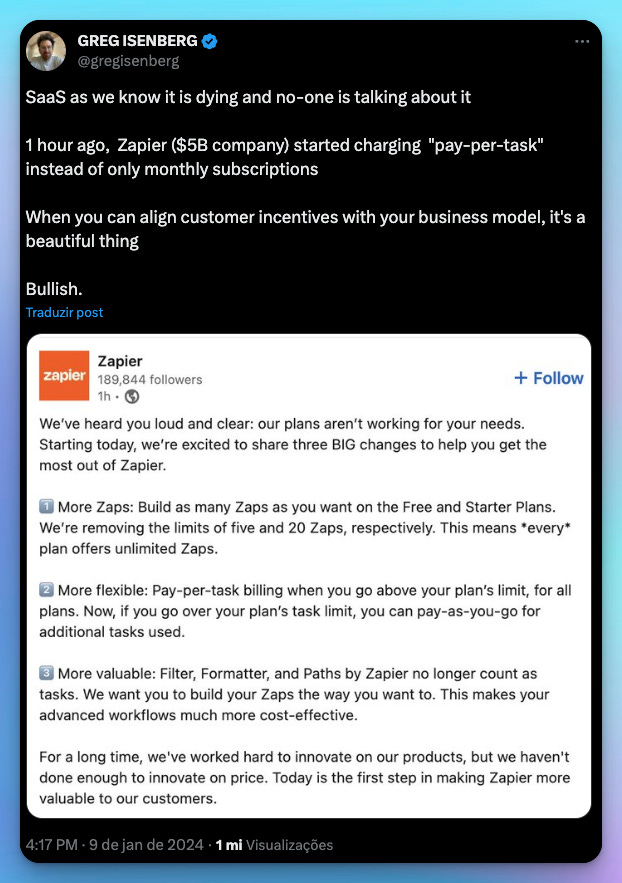 As 4 Eras do SaaS (A Era do puro valor) - by Bruno Okamoto